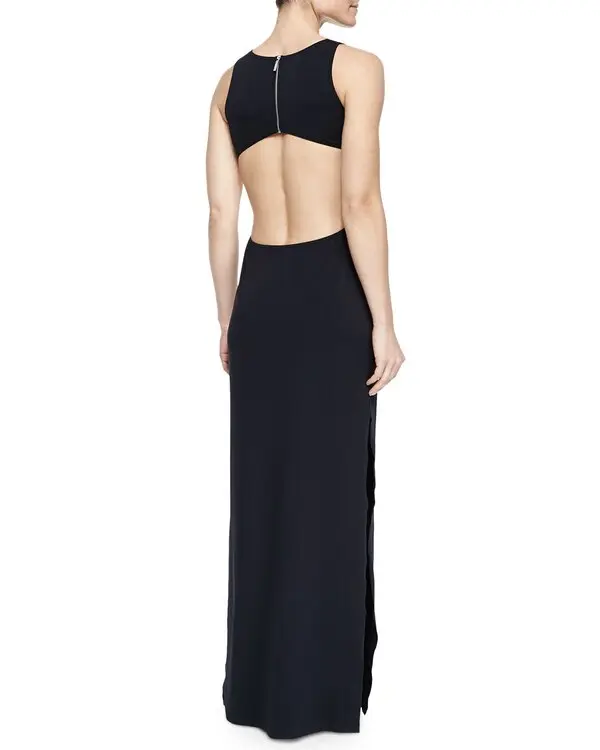 L'Agence Apolline Sleeveless Faux-leather Mini Dress