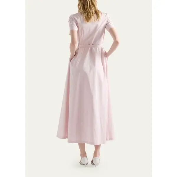 Prada Embroidered Poplin Shirtdress