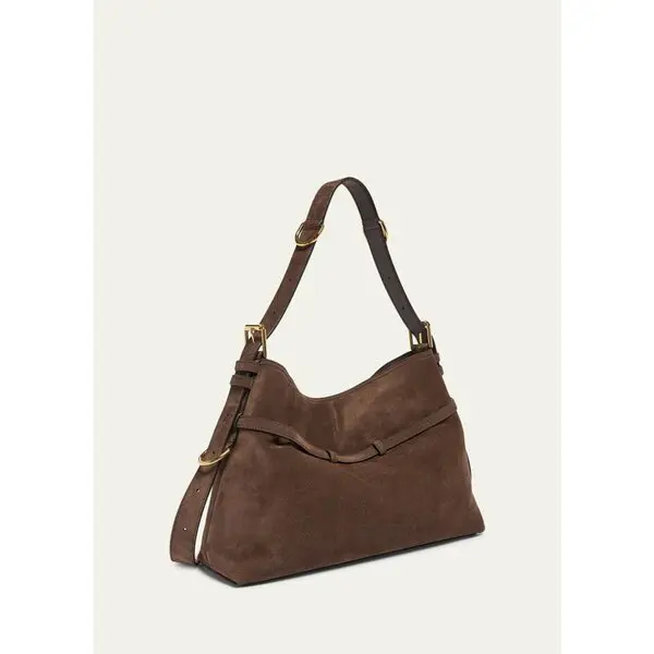 Givenchy Voyou Medium Slouchy Shoulder Bag In Suede