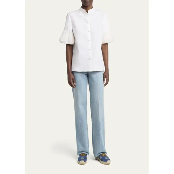 Valentino Garavani Vlogo Floral-embroidered Denim Espadrille Mules - Denim Multi
