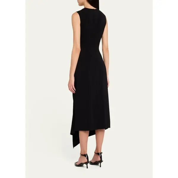 Veronica Beard Freja Asymmetric Draped Midi Dress