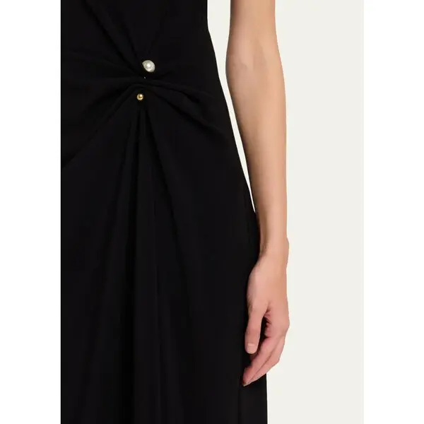 Veronica Beard Freja Asymmetric Draped Midi Dress