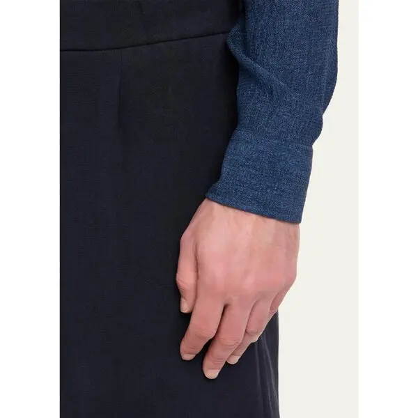Giorgio Armani Single-pleat Linen Canvas Trousers