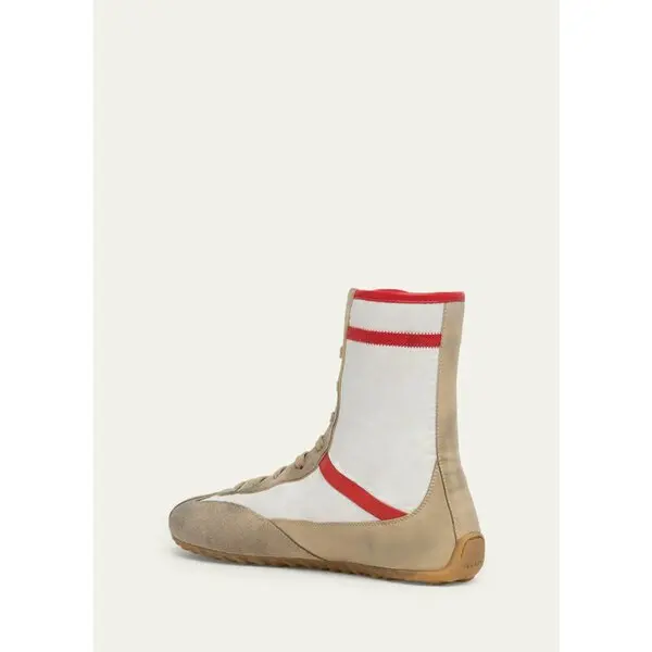 Alexander McQueen Boxe Mixed Media High-top Sneakers