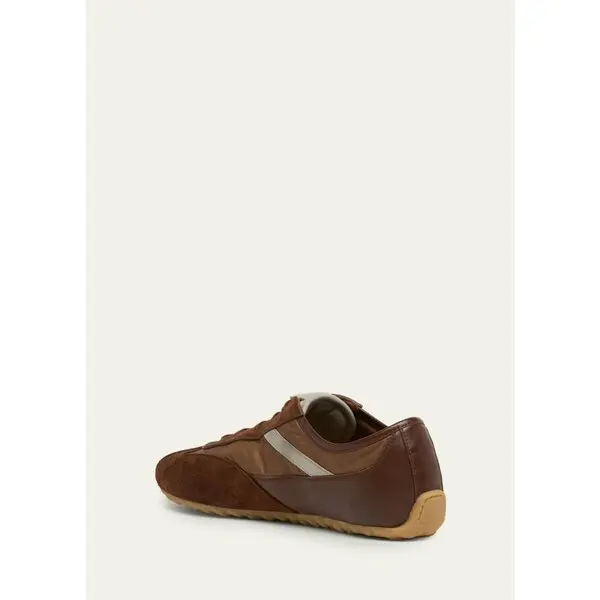 Alexander McQueen Boxe Mixed Media Low-top Sneakers - Brown