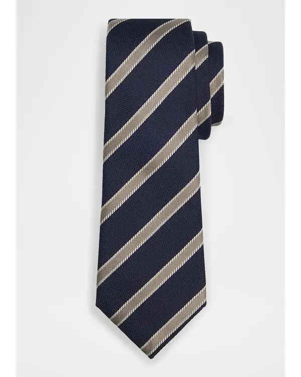 Giorgio Armani Woven Stripe Silk Tie