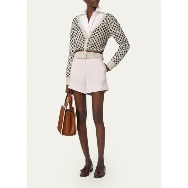 Max Mara Mastro Rhinestone-embellished Crop Cardigan