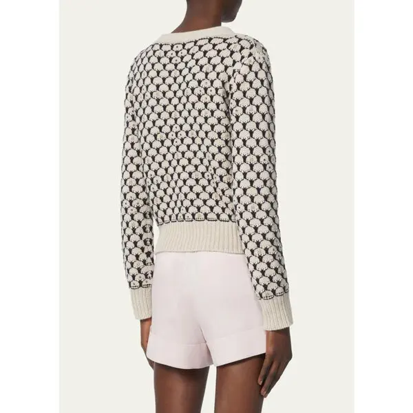 Max Mara Mastro Rhinestone-embellished Crop Cardigan
