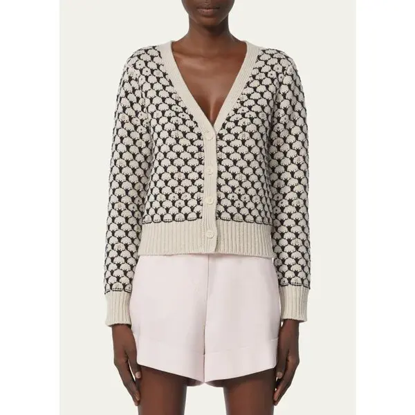 Max Mara Mastro Rhinestone-embellished Crop Cardigan