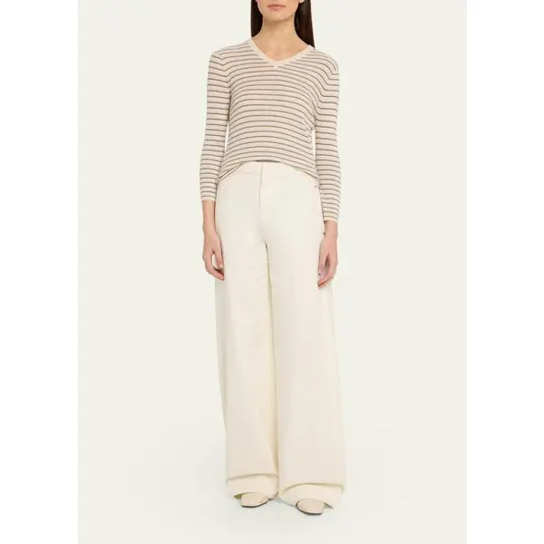 Vince Double-waistband Wide-leg Utility Pants