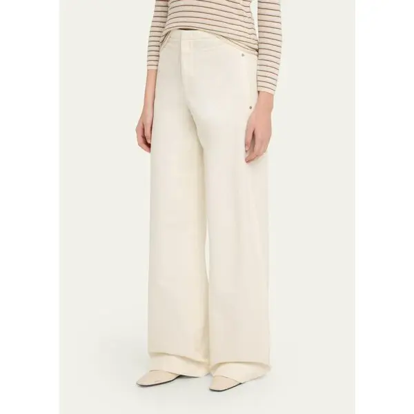 Vince Double-waistband Wide-leg Utility Pants