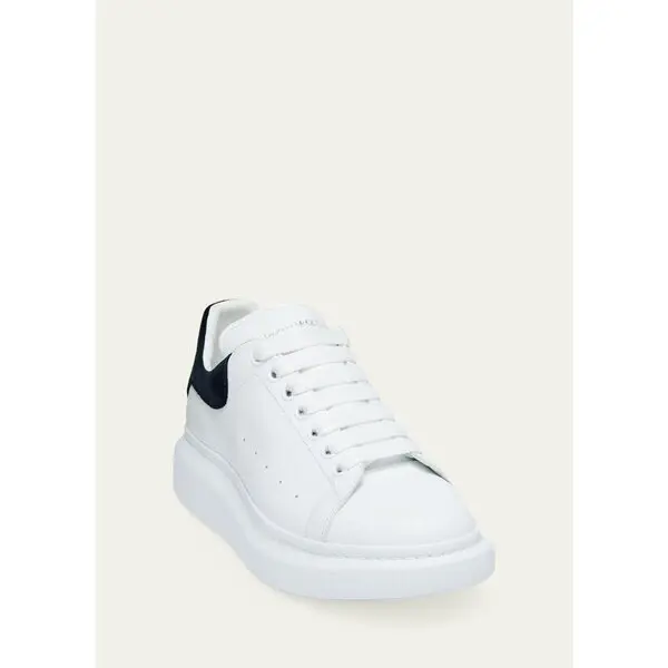 Alexander McQueen Leather And Suede Oversized Sneakers - White/blue Grey