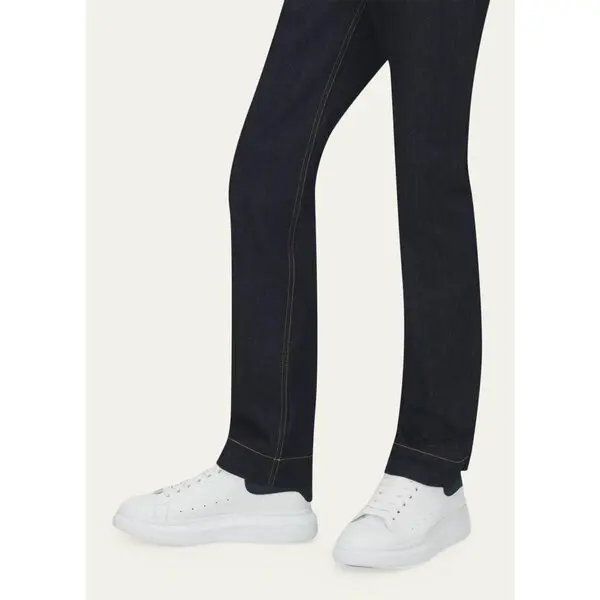 Alexander McQueen Leather And Suede Oversized Sneakers - White/blue Grey