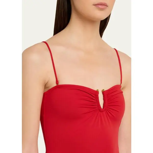 NILI LOTAN Ruched U-ring One-piece Swimsuit