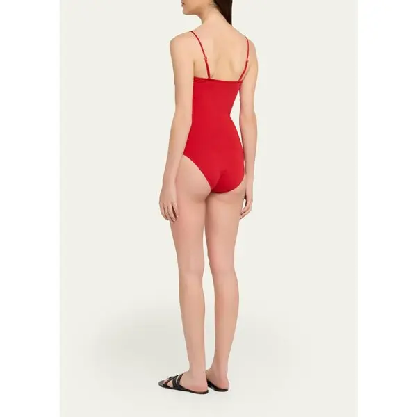 NILI LOTAN Ruched U-ring One-piece Swimsuit