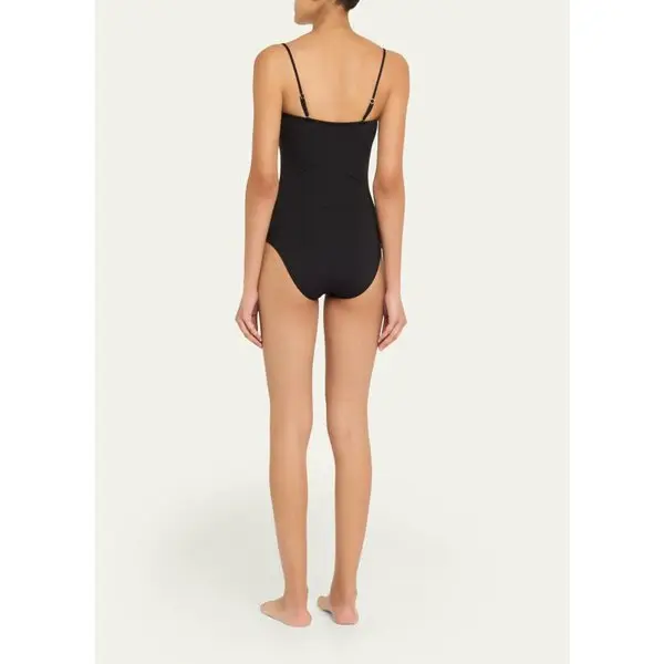 NILI LOTAN Ruched U-ring One-piece Swimsuit