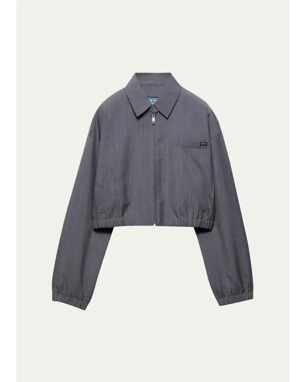 Prada Light Mohair Blouson Jacket - Gris