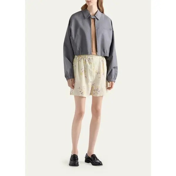 Prada Light Mohair Blouson Jacket - Gris