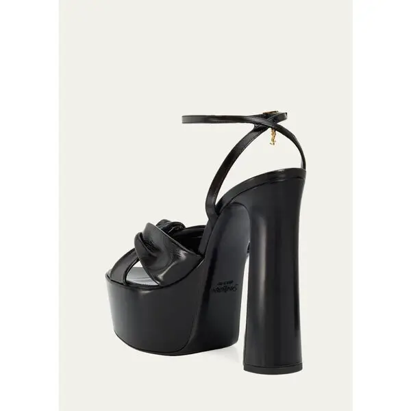 Saint Laurent 85mm Bb Splendor Leather Platform Sandals