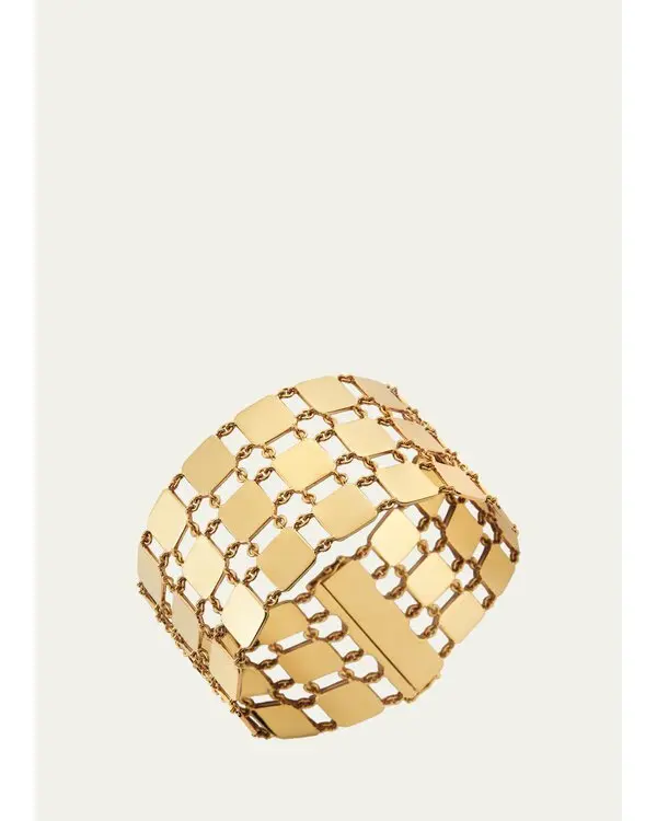 Ileana Makri 18k Gold Lattice Bracelet - Yellow