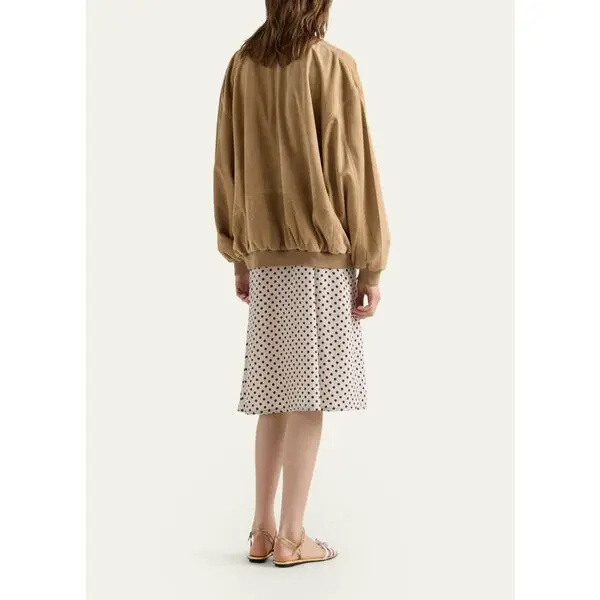 Prada Polka-dot Print Marocain Shirtdress