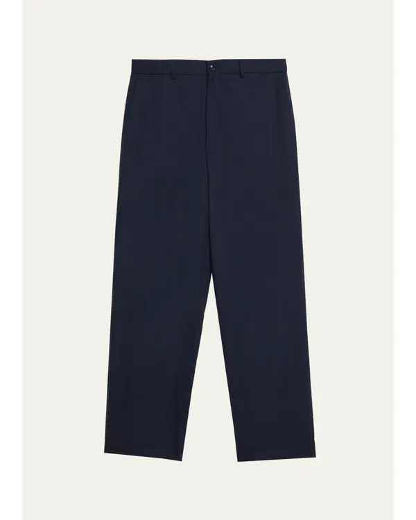Giorgio Armani Cashmere Straight-leg Tailored Pants - Gray Multi
