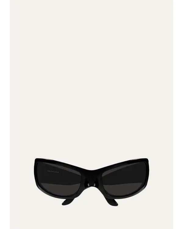 Balenciaga 66mm Wraparound Mask Sunglasses
