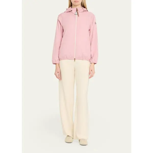 Moncler Fegeo Hooded Windbreaker Jacket - Pink