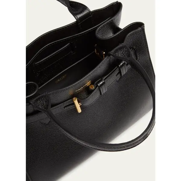TOM FORD Audrey Small Tote Bag In Grain Leather - Black