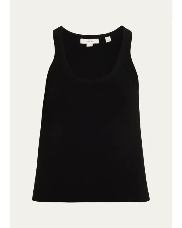 Vince Stretch-viscose Tank Top - Black