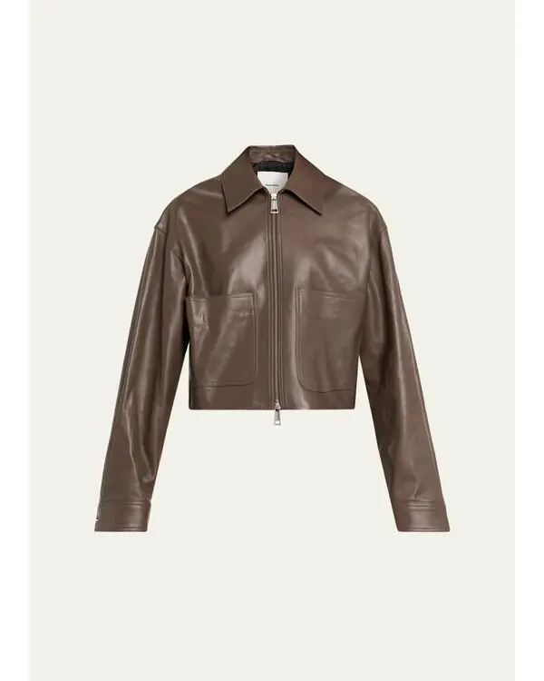 Nanushka Phebe Leather Jacket - Brown