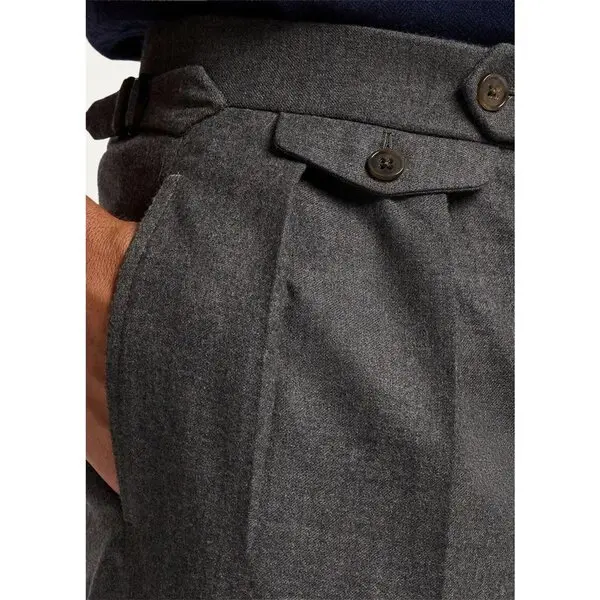 Ralph Lauren Purple Label Worsted Wool Flannel Trousers