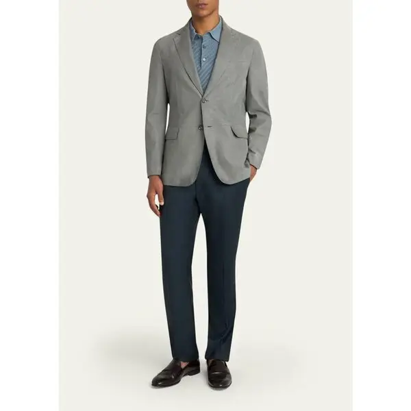 Brioni Monti Nubuck Leather Single-breasted Blazer