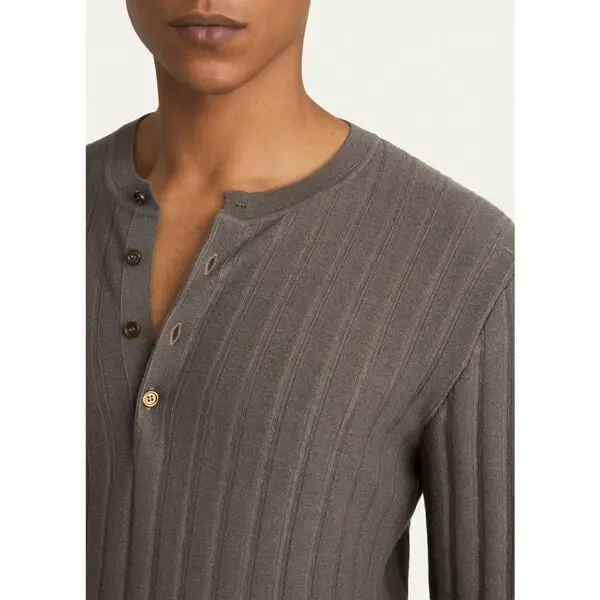 Brioni Cashmere/silk Henley Sweater