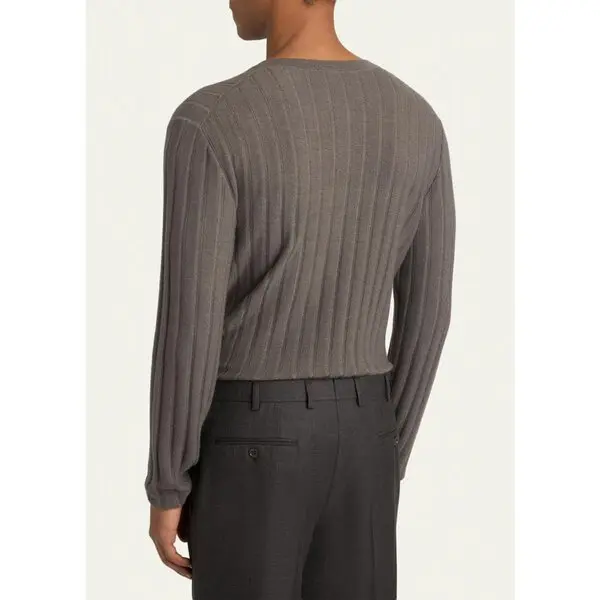 Brioni Cashmere/silk Henley Sweater