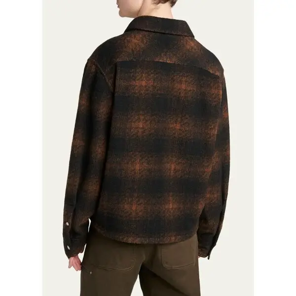Moncler Buffalo Check Full-zip Shirt Jacket - Check Black
