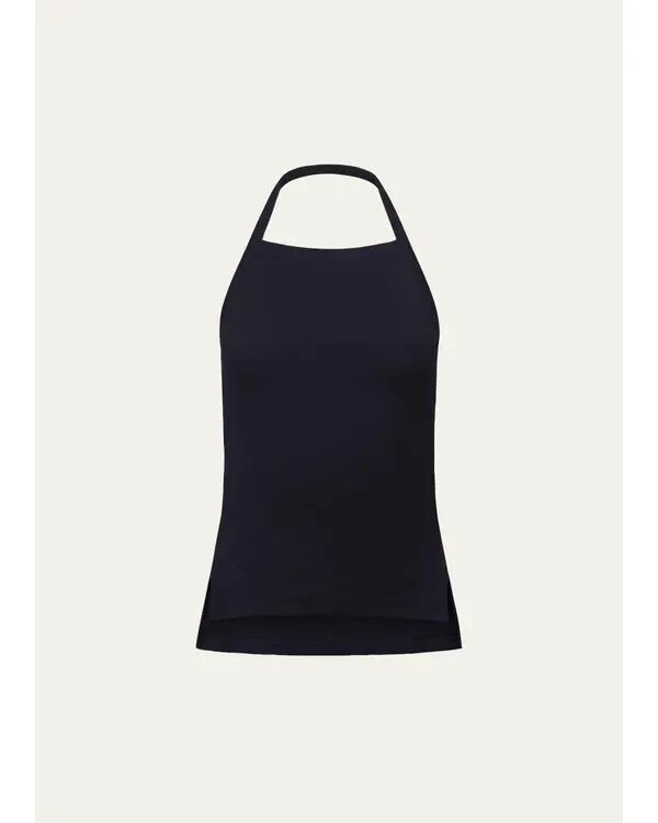 Ossou Clovis Rib-knit Halter Top