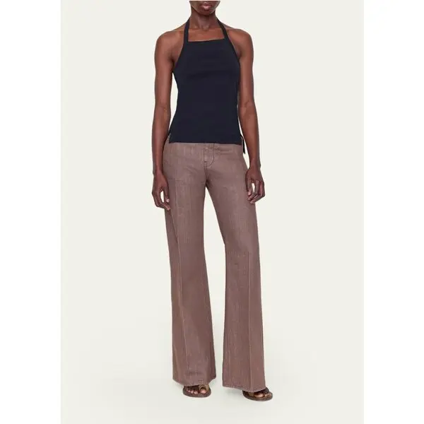 Ossou Clovis Rib-knit Halter Top