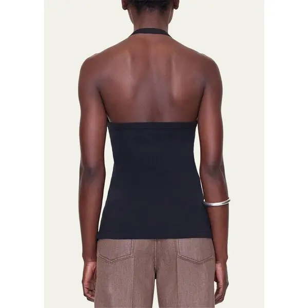Ossou Clovis Rib-knit Halter Top