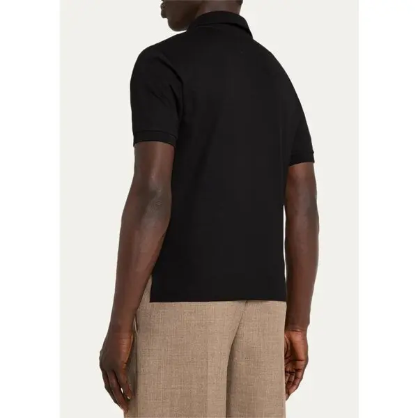 Saint Laurent Cotton Pique Cassandre Polo Shirt