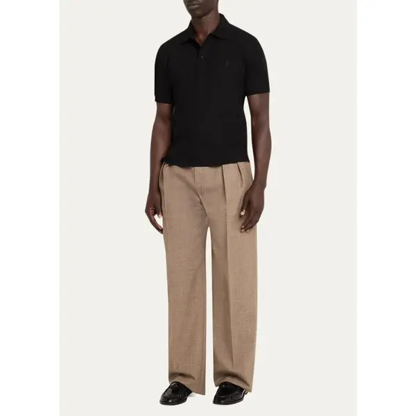 Saint Laurent Cotton Pique Cassandre Polo Shirt