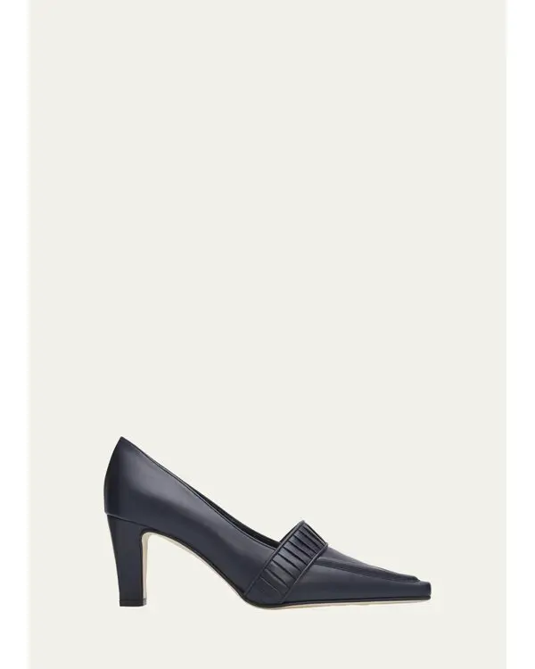 Manolo Blahnik 70mm Mindita Leather Pumps