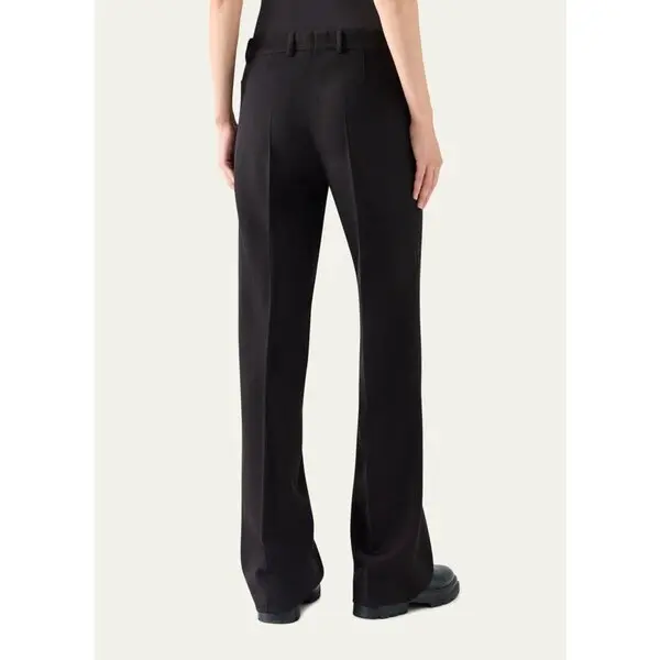 Akris Mikka Wool Tricotine Straight-leg Pants - Espresso
