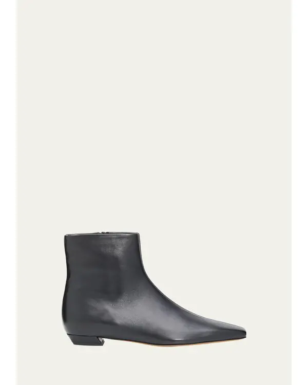 Proenza Schouler Trap Flat Leather Ankle Boots