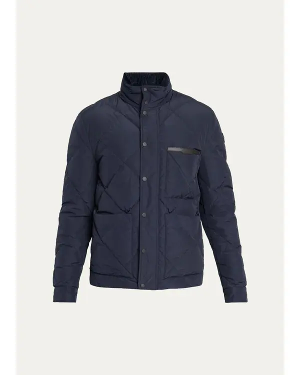 Moncler Aquaflect Quilted Leather-trim Jacket
