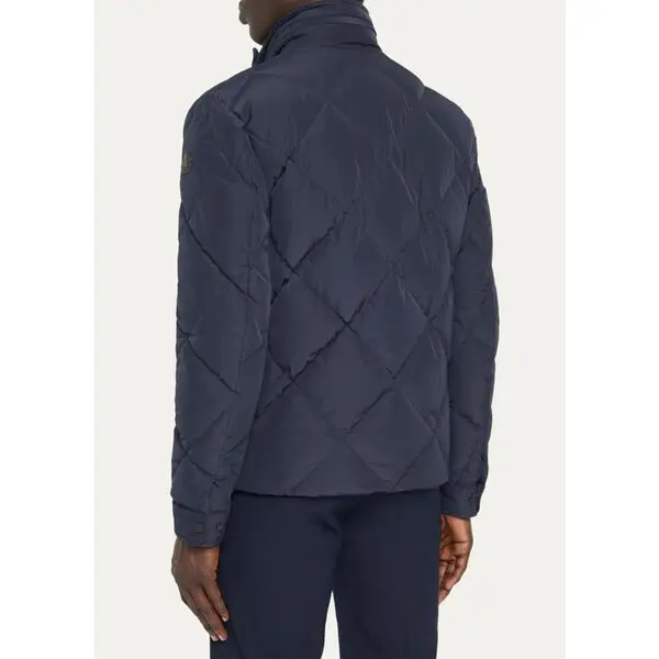 Moncler Aquaflect Quilted Leather-trim Jacket
