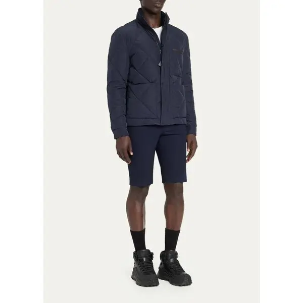 Moncler Aquaflect Quilted Leather-trim Jacket