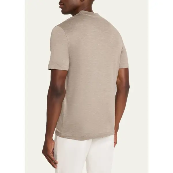 Brioni Heathered Cotton Crewneck T-shirt