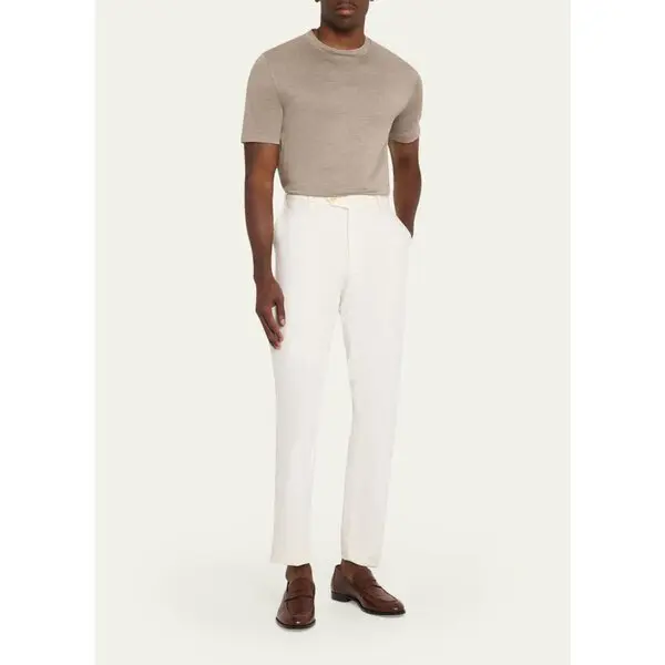 Brioni Heathered Cotton Crewneck T-shirt