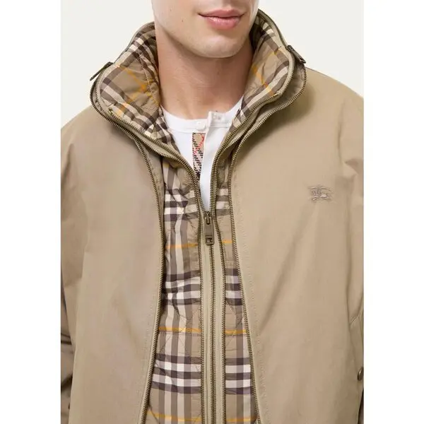 Burberry Cotton Twill Jacket With Gilet